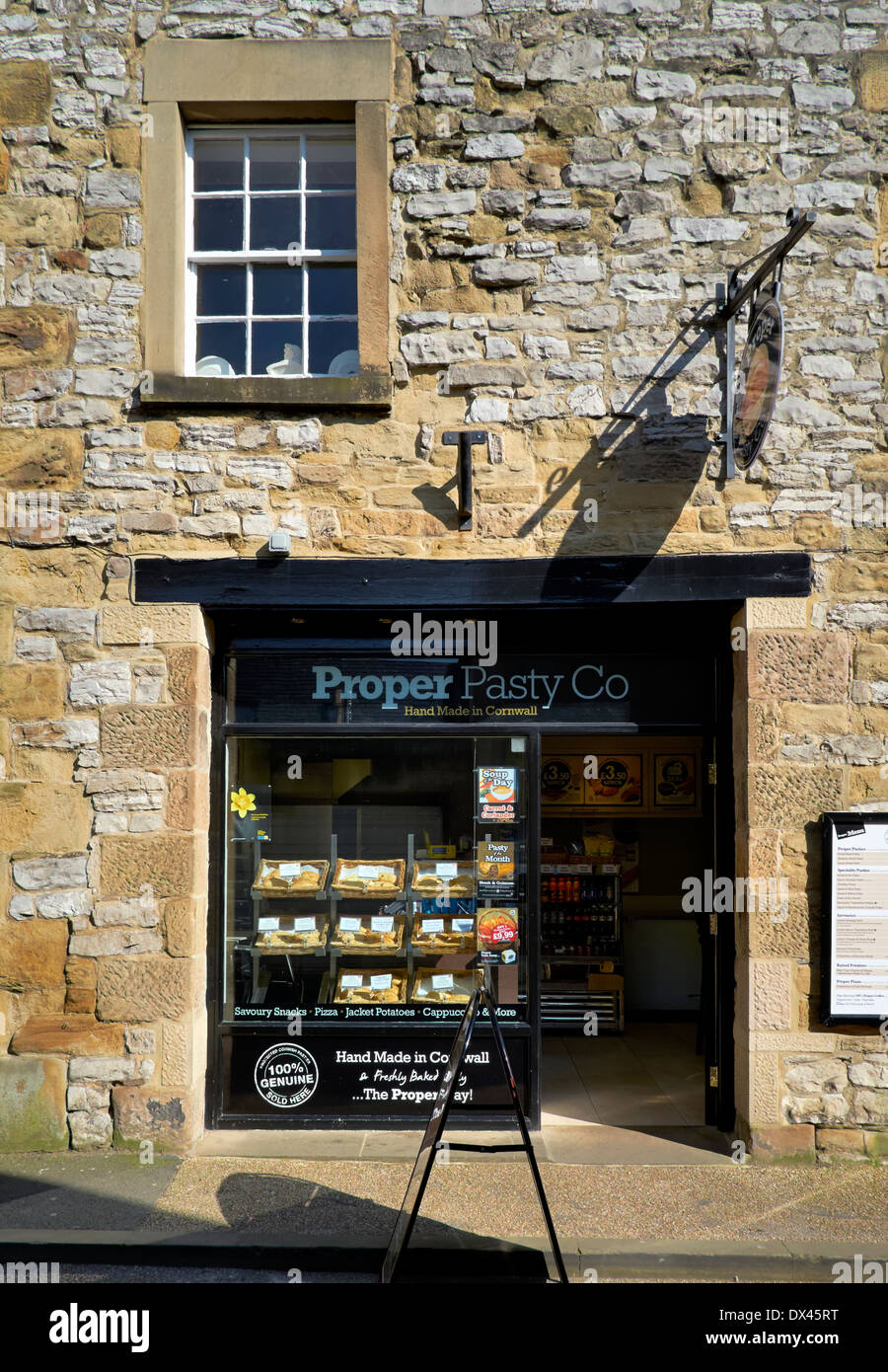 The Proper cornish pasty company Bakewell derbyshire uk Stock Photo - Alamy