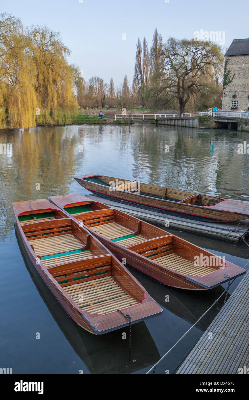 Punts on the River Cam at Newnham Village, Cambridge Stock Photo - Alamy