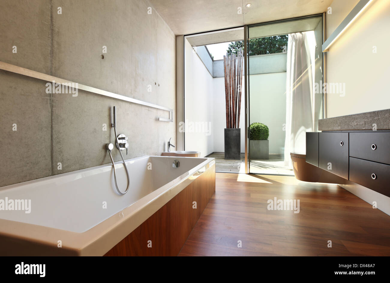 modern house interior, bathroom view Stock Photo - Alamy