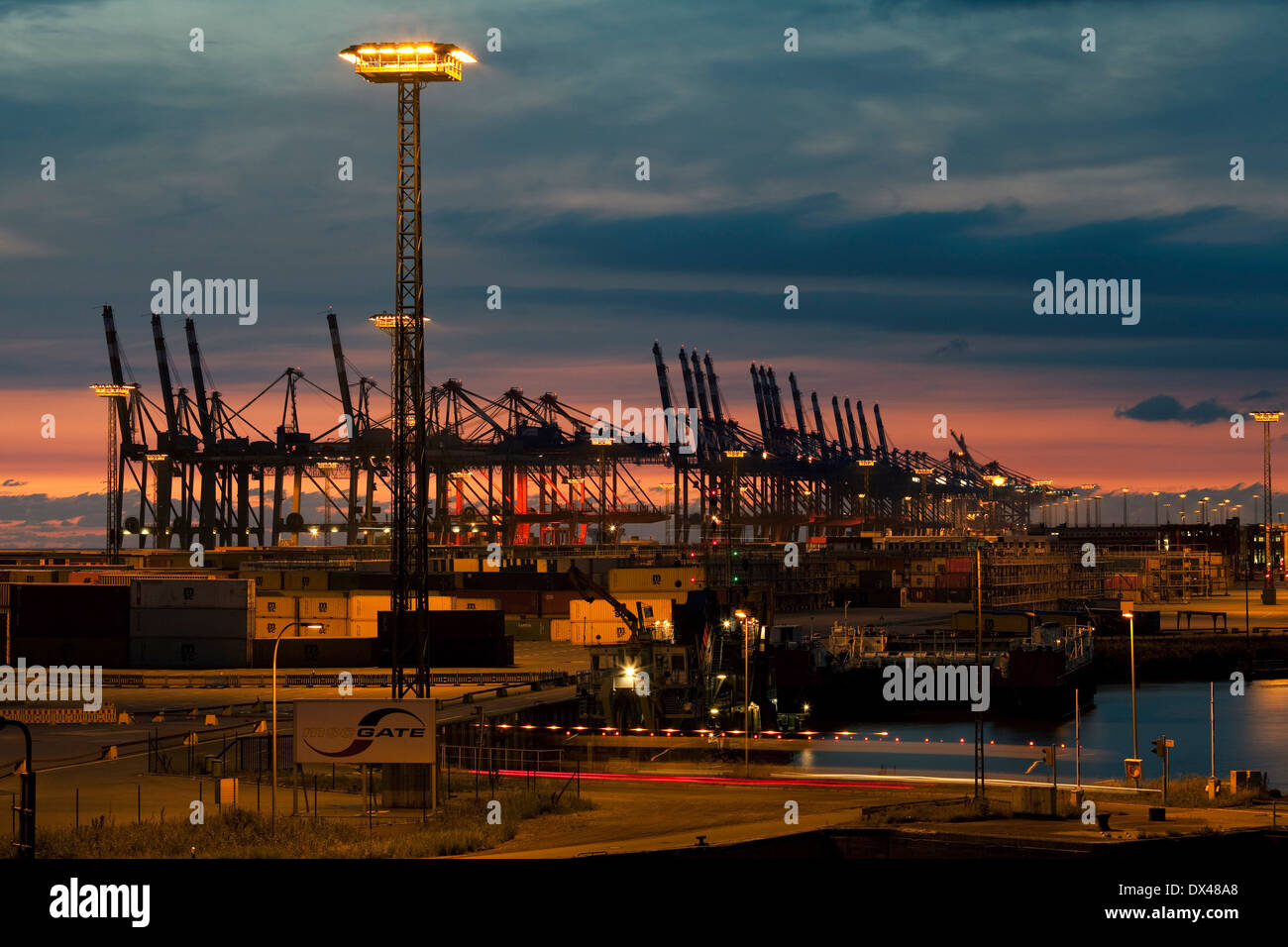 Euro Container Terminal Gate Stock Photo - Alamy