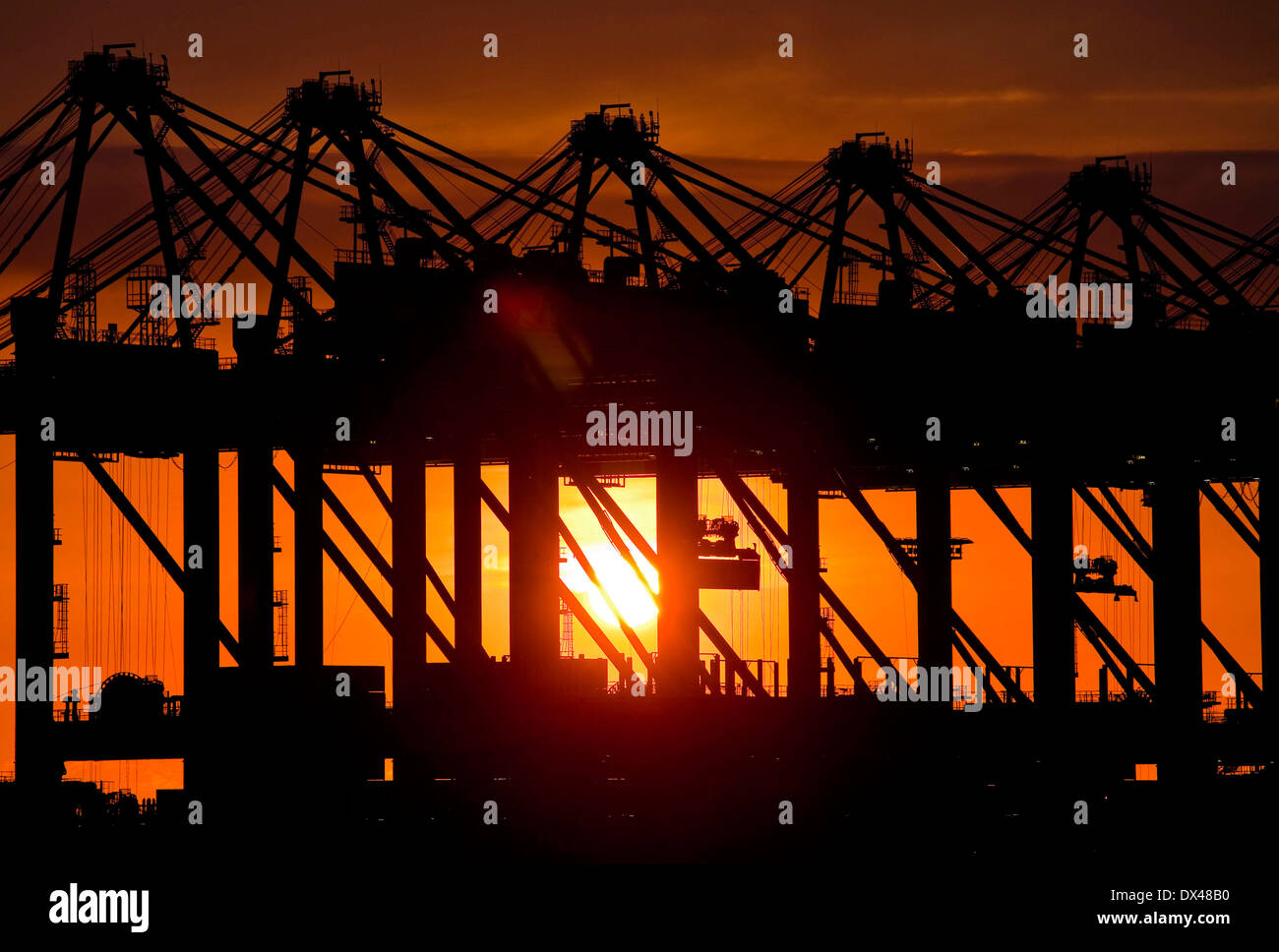 Euro Container Terminal Gate Stock Photo - Alamy