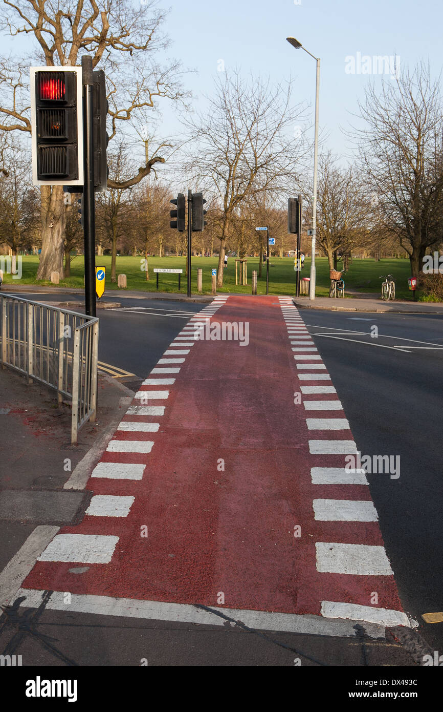 dedicated cycle path in Cambridge, UK Stock Photo - Alamy