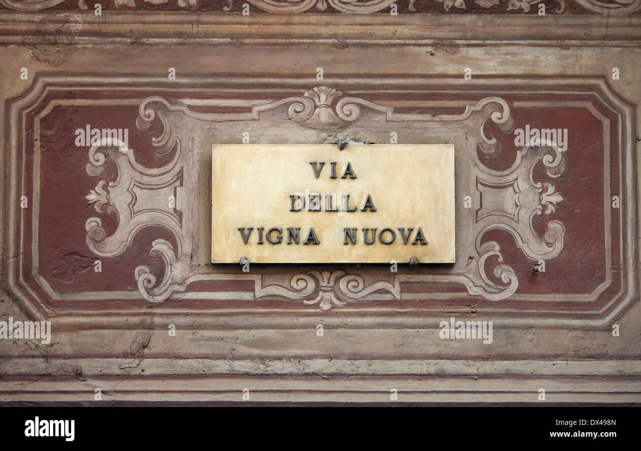 Renaissance street sign in florence hi-res stock photography and images ...