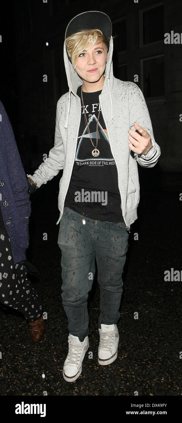 Charlotte Rundle of MK1, of X Factor arrive back at a hotel. London ...