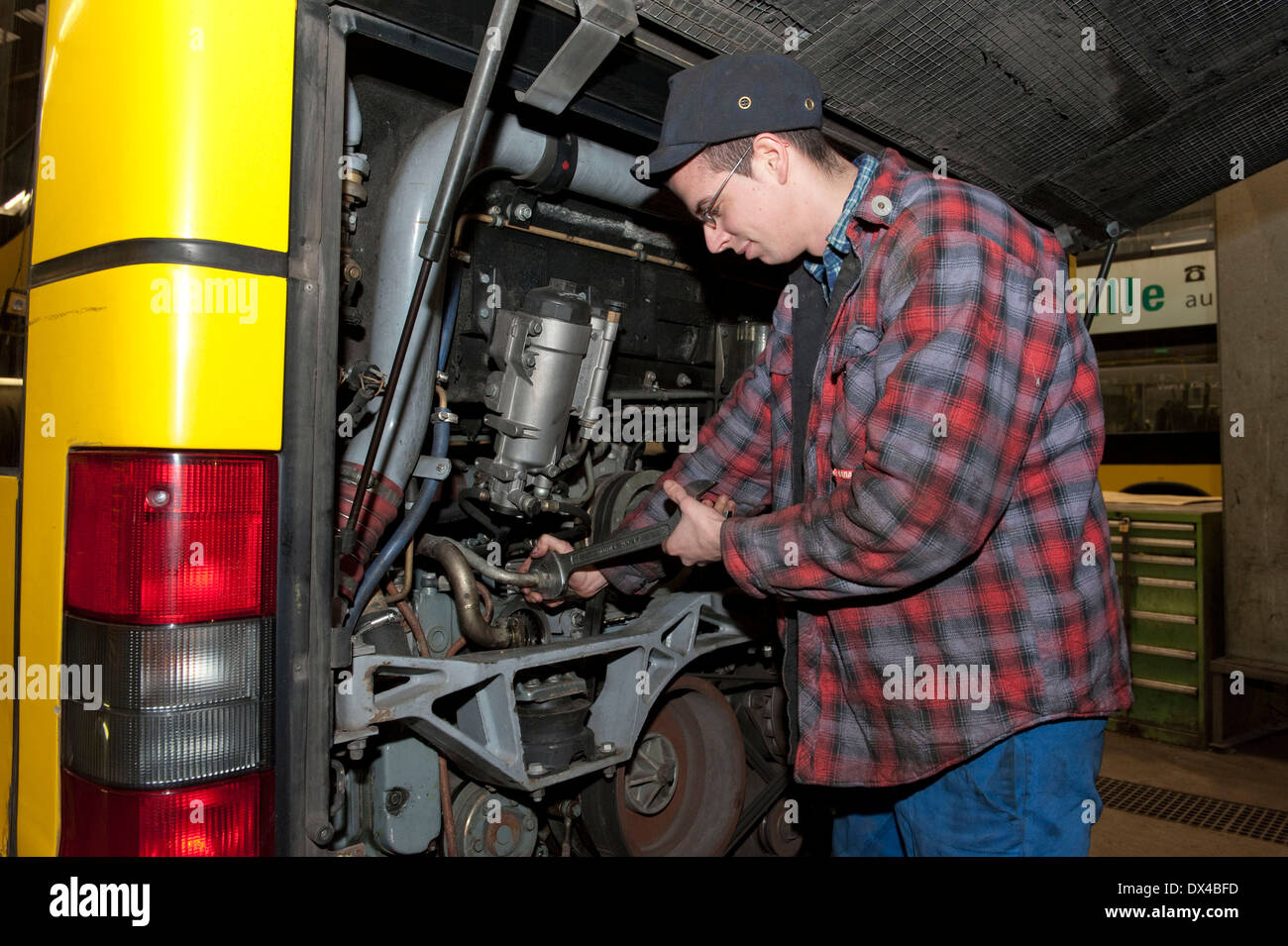 BVG bus depot Stock Photo - Alamy