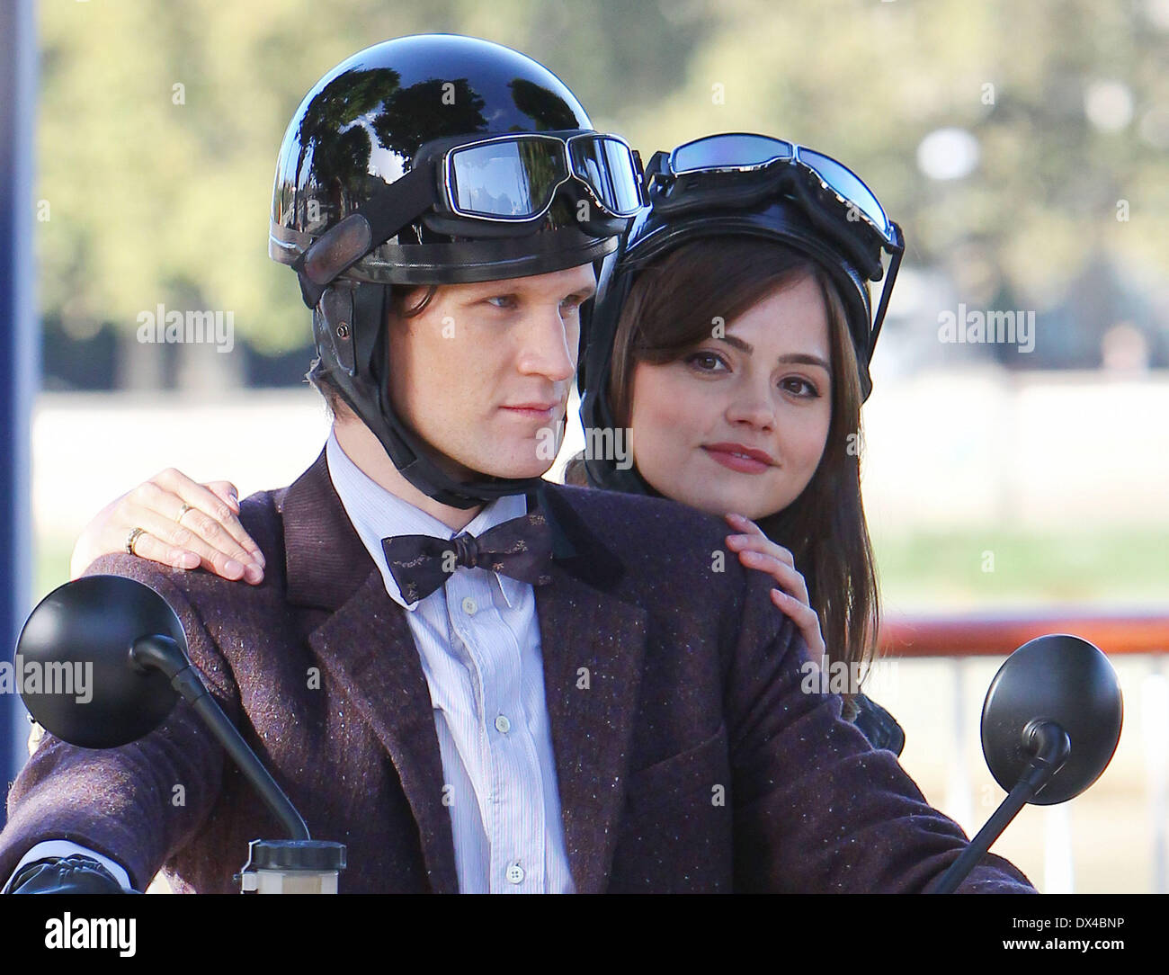 Matt Smith and Jenna-Louise Coleman The cast of 'Doctor Who' filming in ...