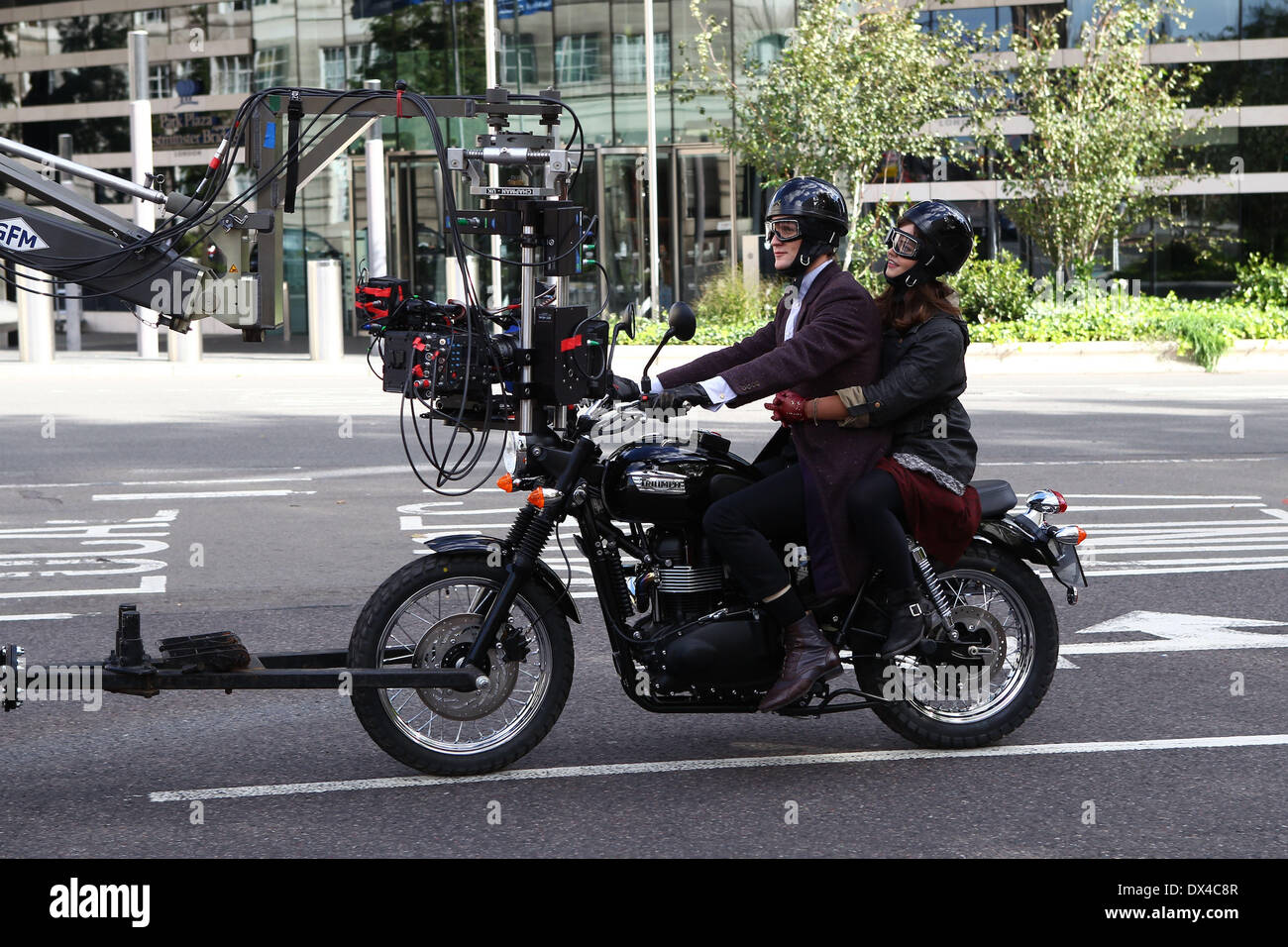 Matt Smith and Jenna-Louise Coleman The cast of 'Doctor Who' filming ...