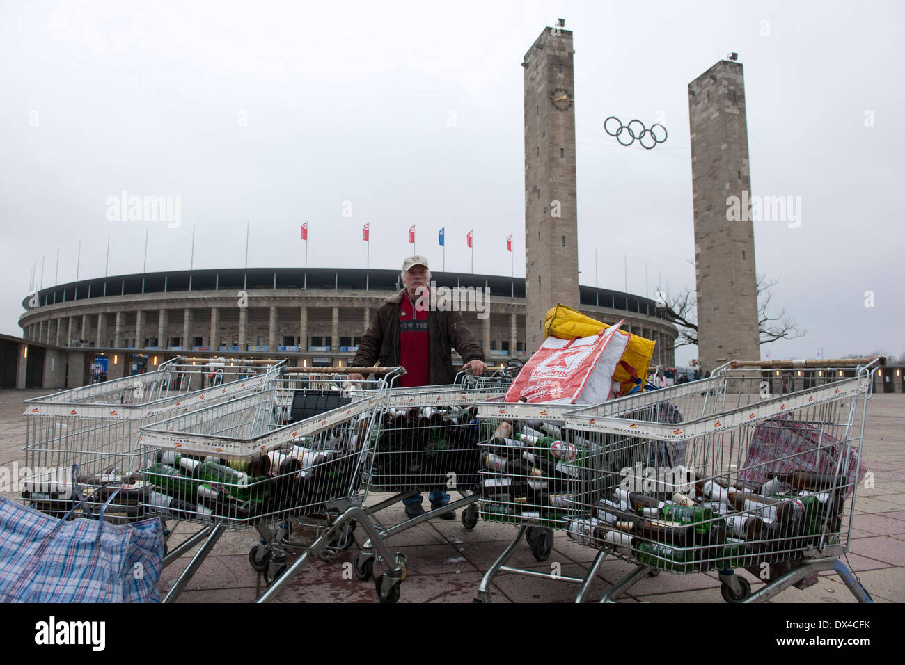 Bottle collecting returnable bottles collectors hi-res stock ...