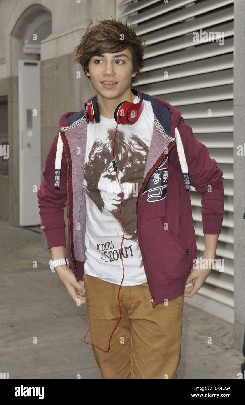 George Shelley of Union J The X Factor finalists outside their hotel ...