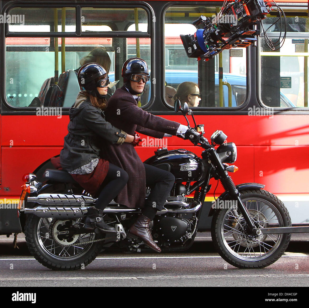 Matt Smith and Jenna-Louise Coleman The cast of 'Doctor Who' filming in ...