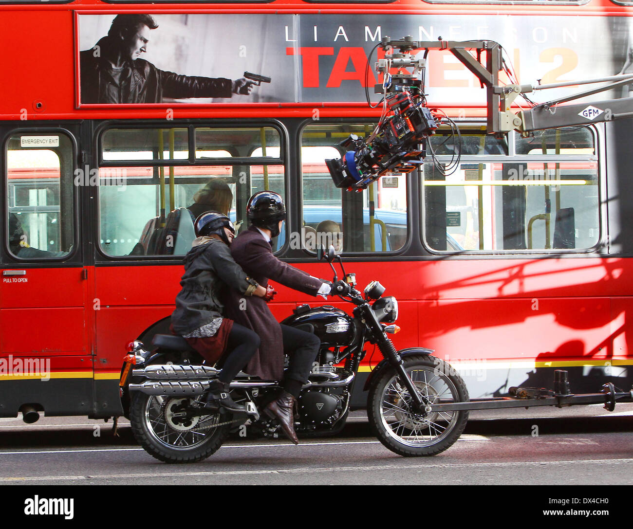 Matt Smith and Jenna-Louise Coleman The cast of 'Doctor Who' filming in ...