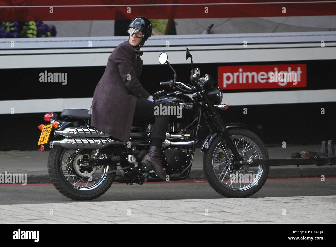 Matt Smith The cast of 'Doctor Who' filming in central London London ...
