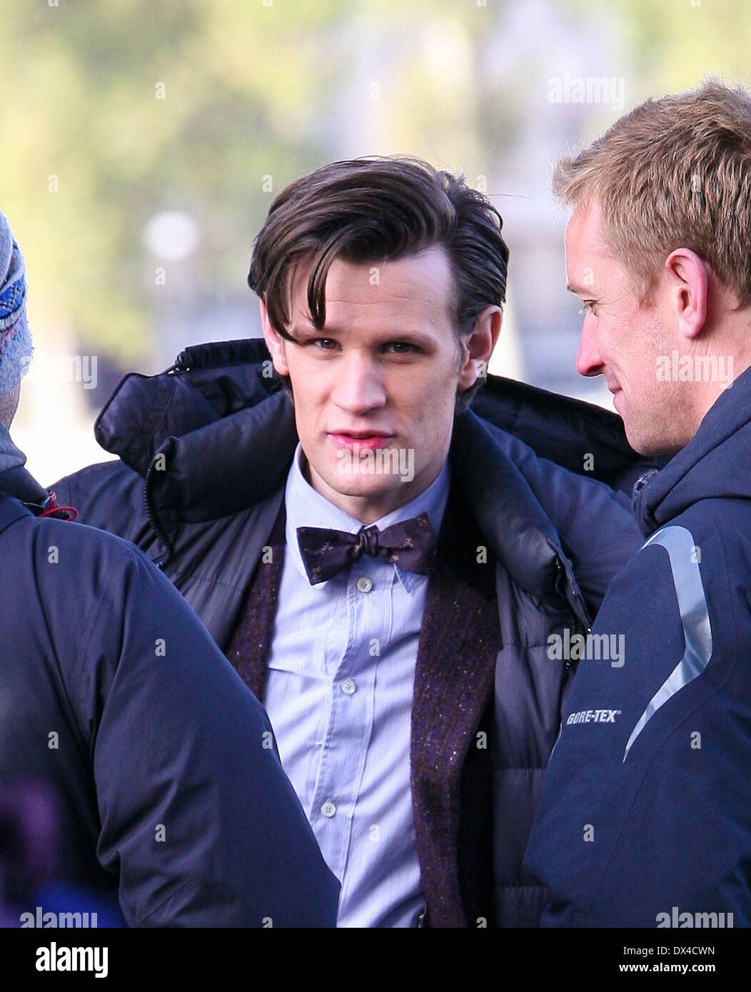Matt Smith The cast of 'Doctor Who' filming in central London London ...