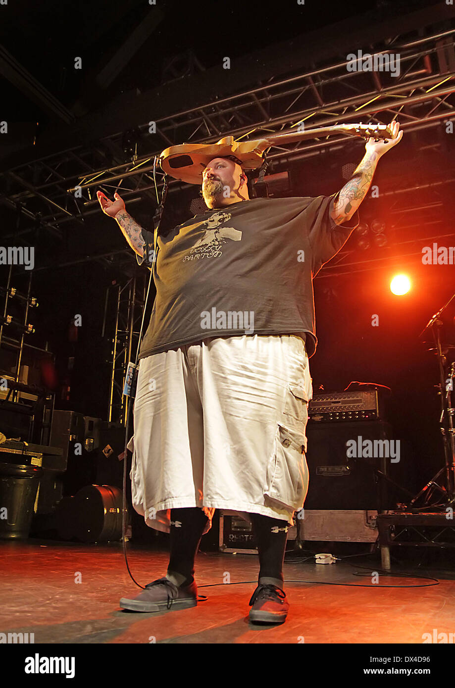 Chris Burney of Bowling for Soup performing at Liverpool O2 Academy ...