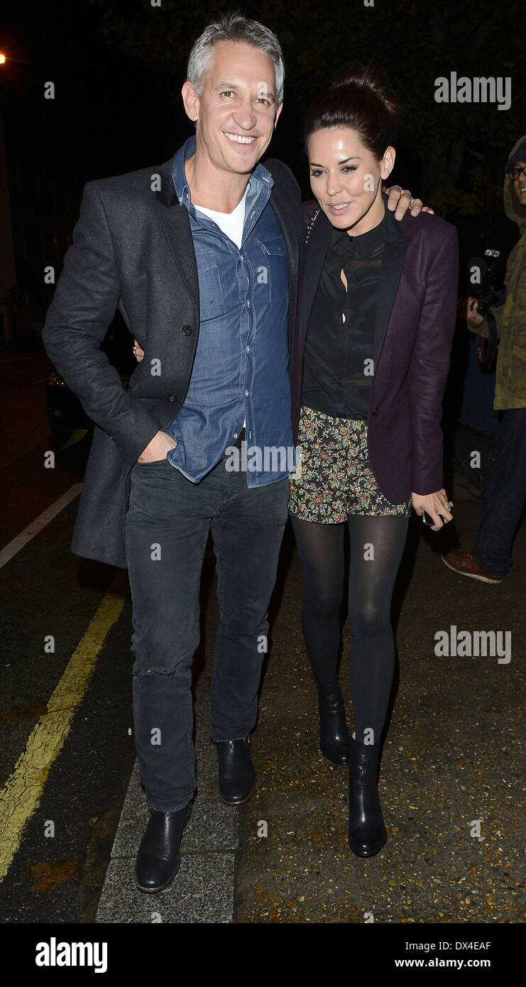 Gary Lineker and Danielle Lineker at Barbarella's restaurant in Chelsea ...