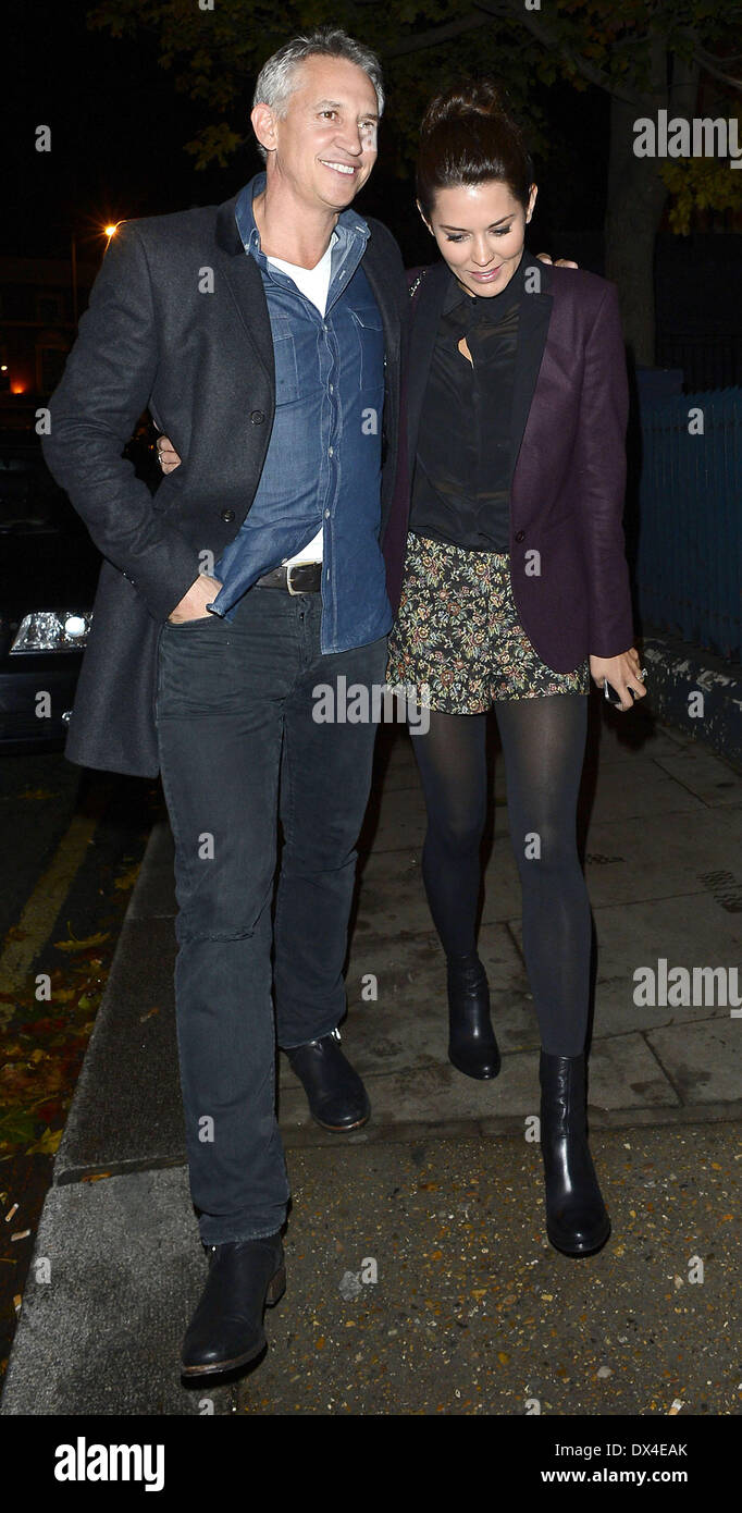 Gary Lineker and Danielle Lineker at Barbarella's restaurant in Chelsea ...