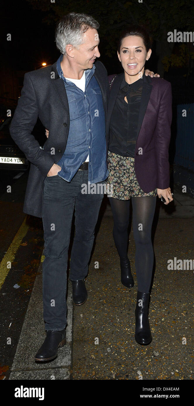 Gary Lineker and Danielle Lineker at Barbarella's restaurant in Chelsea ...