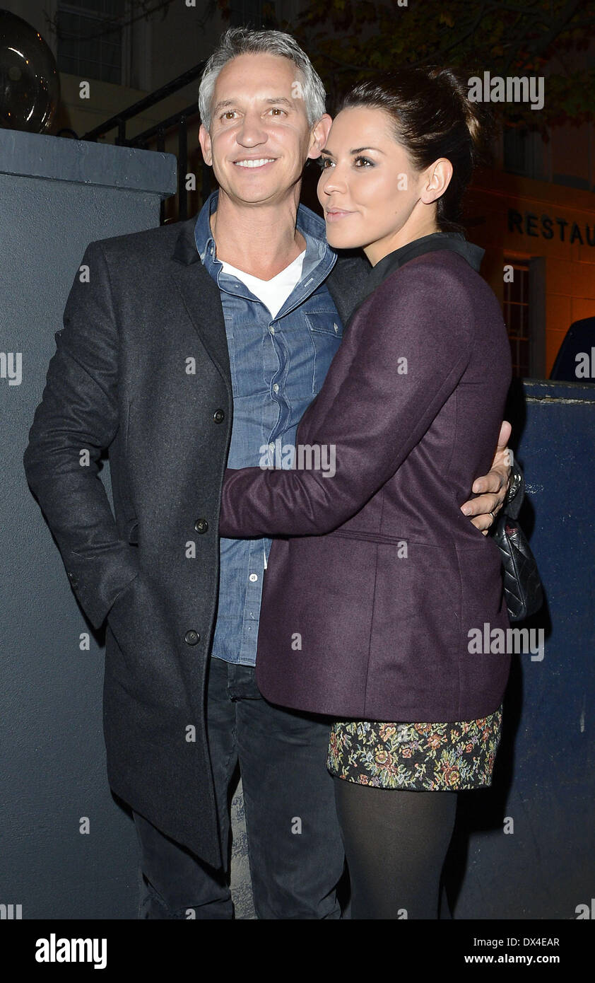 Gary Lineker and Danielle Lineker at Barbarella's restaurant in Chelsea ...