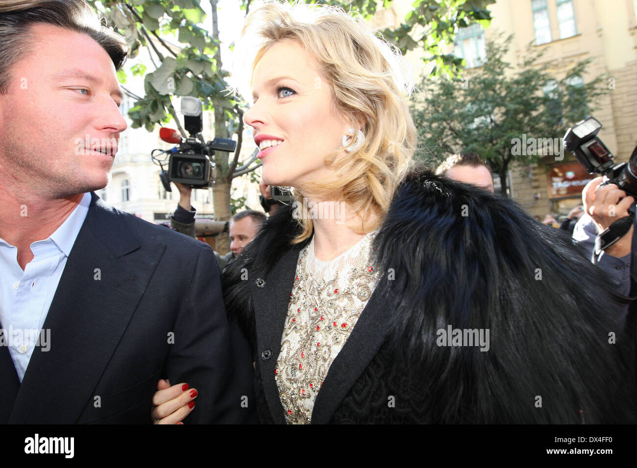 Eva Herzigova and Gregorio Marsiaj attends the official opening of the ...