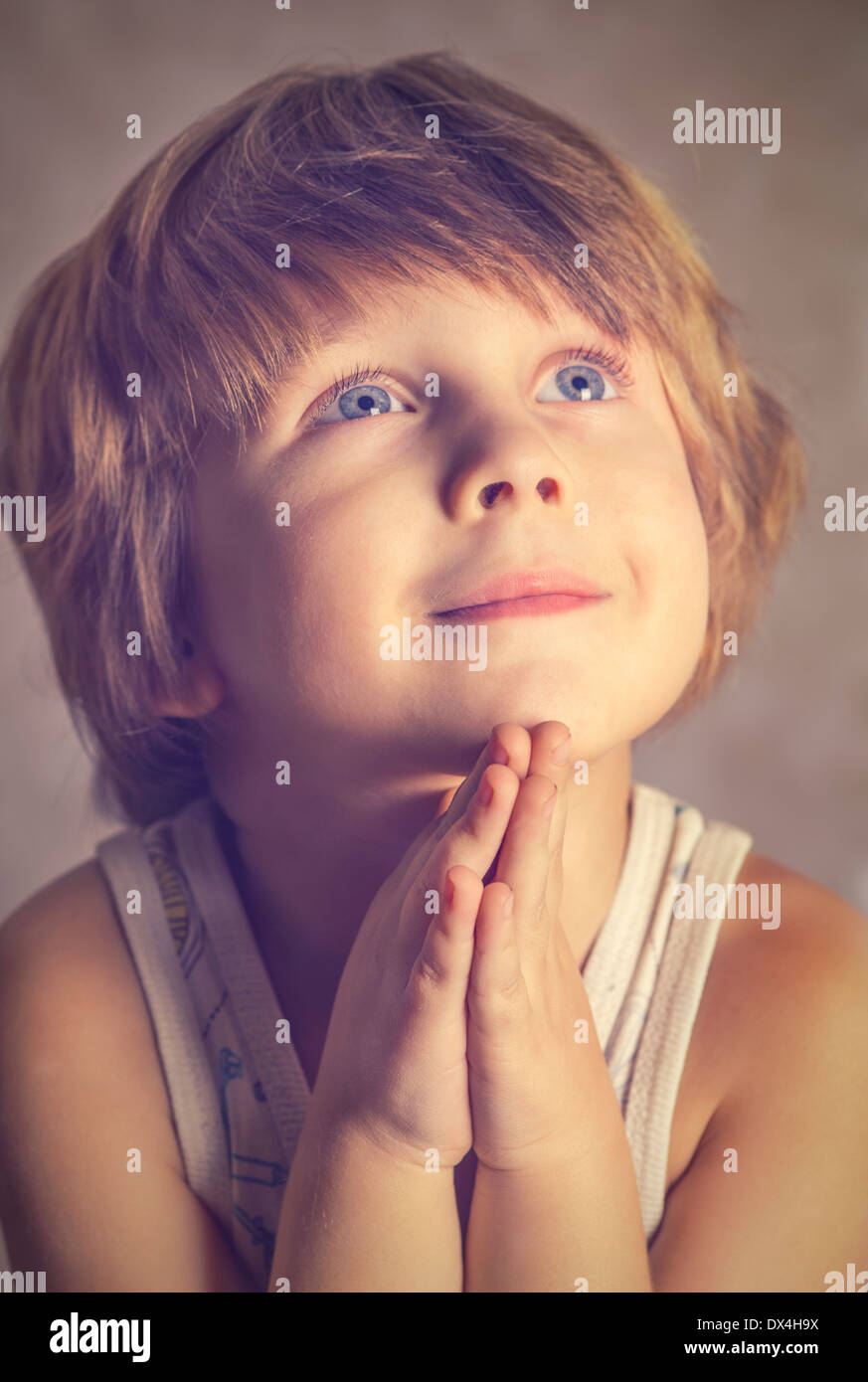 boy at prayer Stock Photo - Alamy