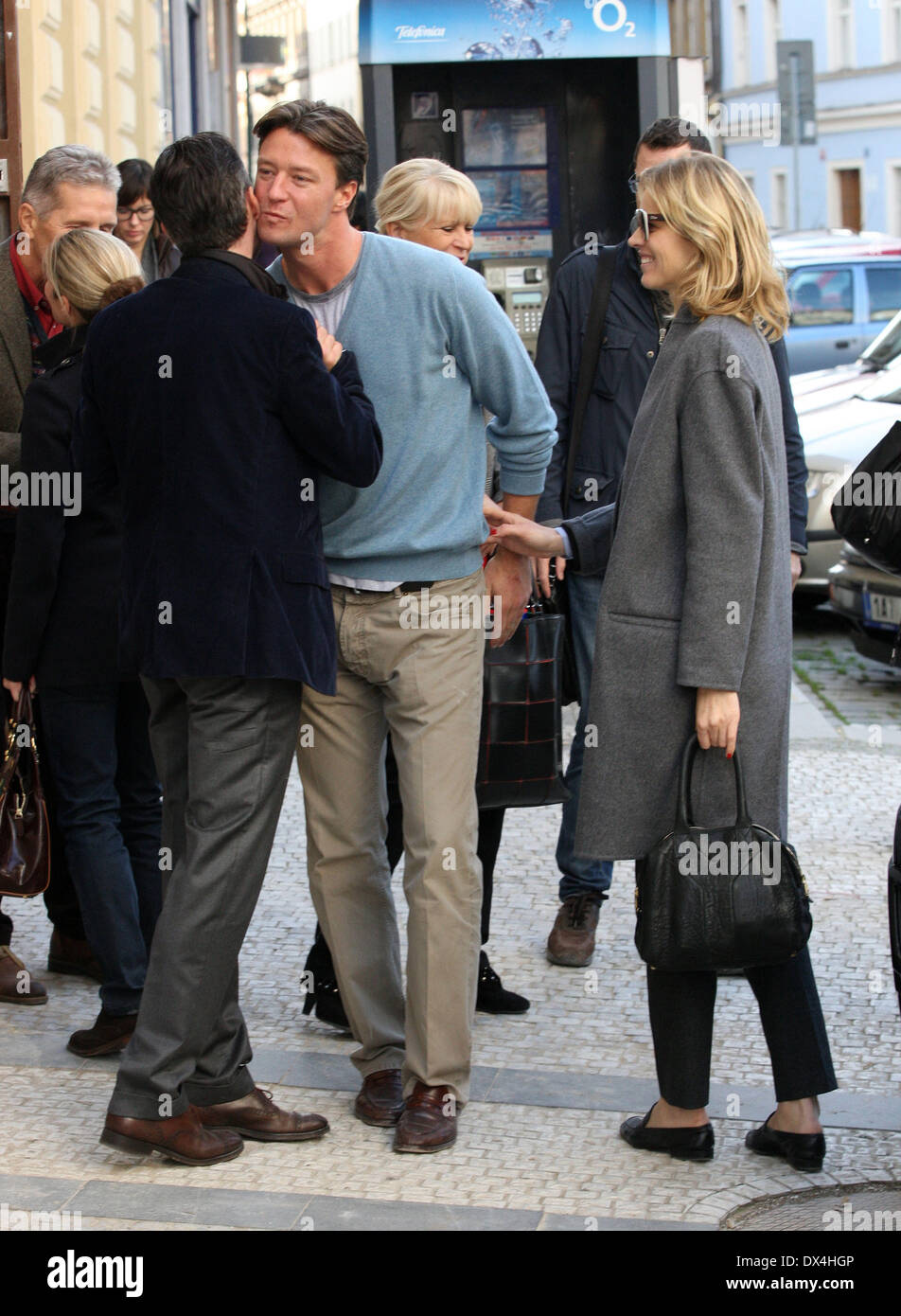 Eva Herzigova with her partner, Gregorio Marsiaj and family looking at ...