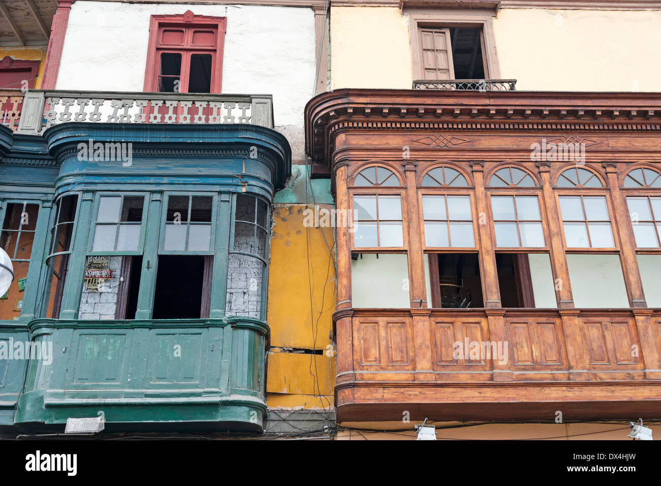 Wooden balcony lima hi-res stock photography and images - Alamy