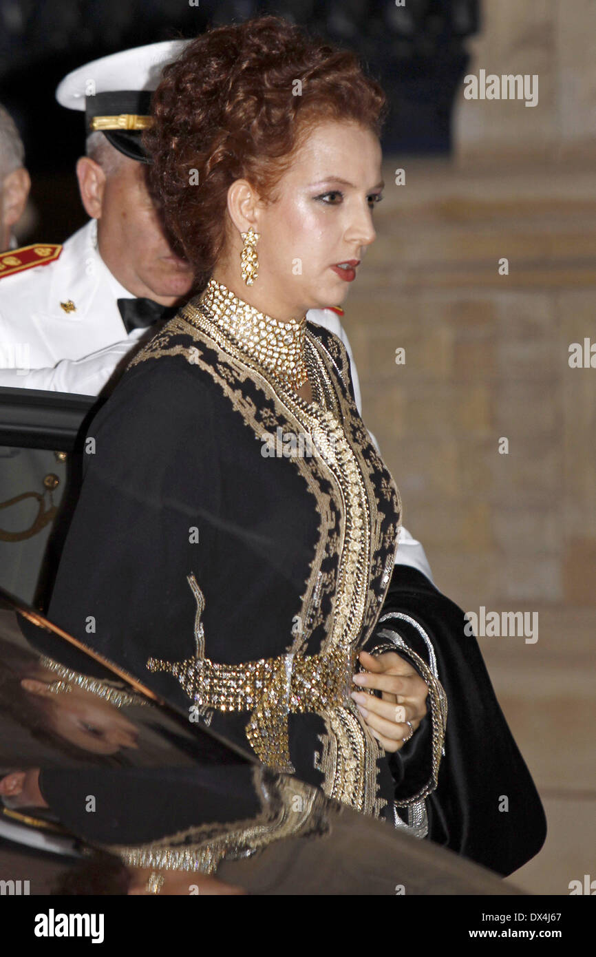 Princess Lalla Salma of Morocco attends the gala dinner at the wedding ...