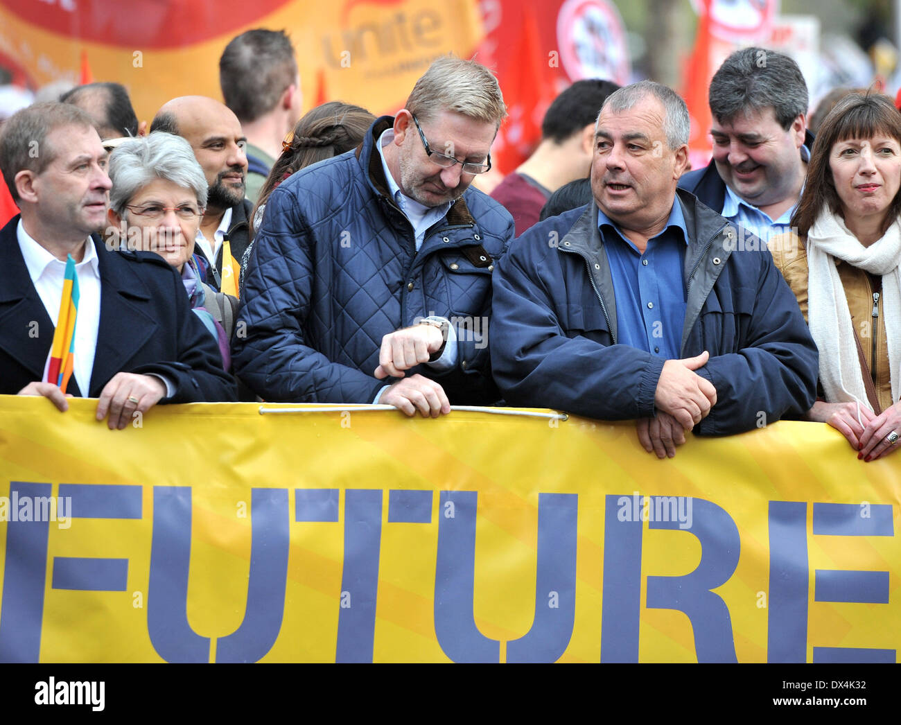 Len McCluskey (L), Brendan Barber (R) A Future That Works - march and ...