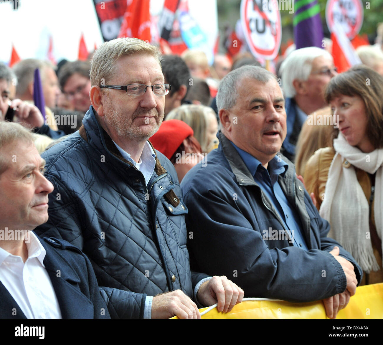 Len McCluskey (L), Brendan Barber (R) A Future That Works - march and ...