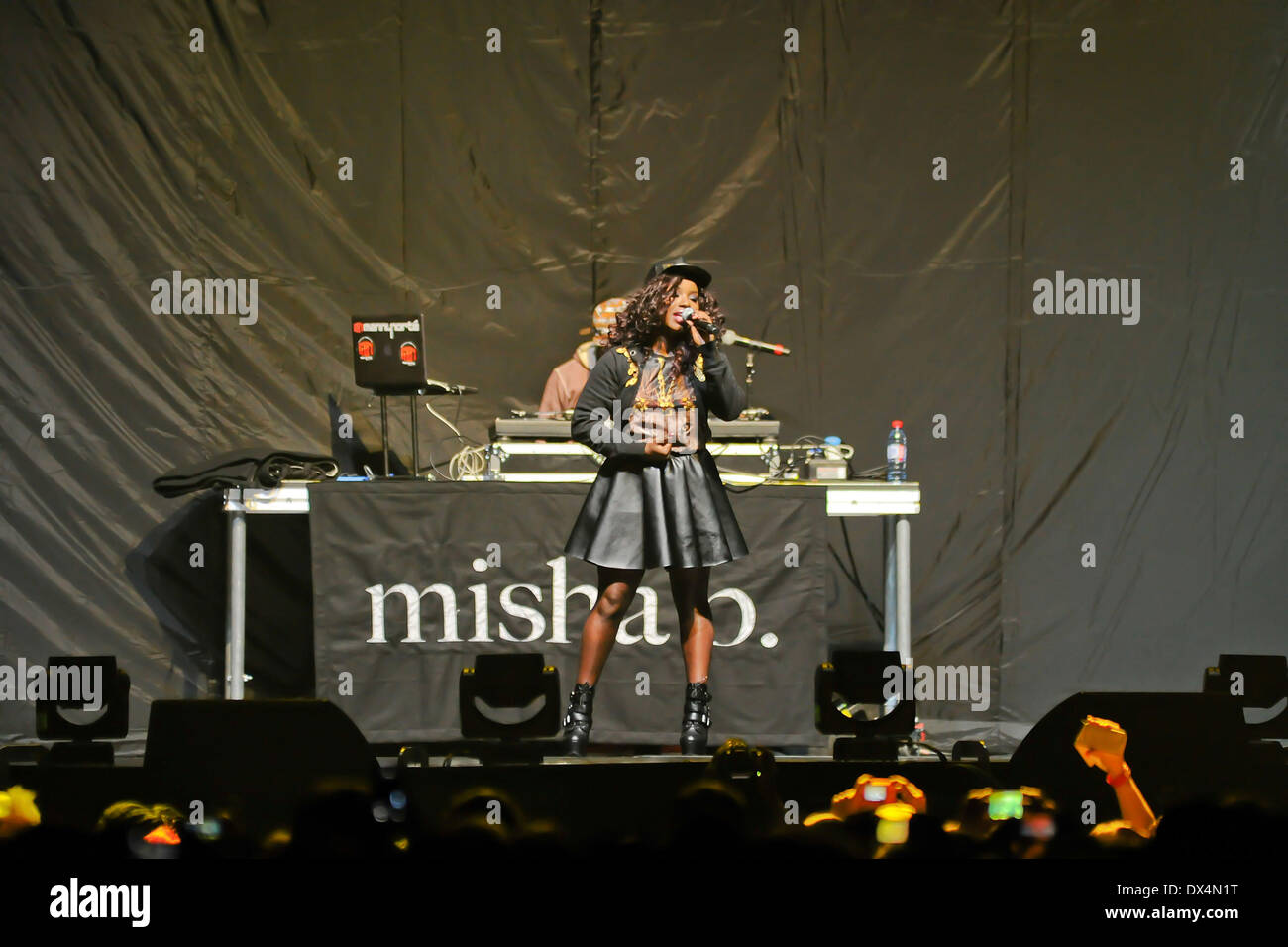 Misha B Supporting Nicki Minaj performing on stage the Capital FM Arena ...