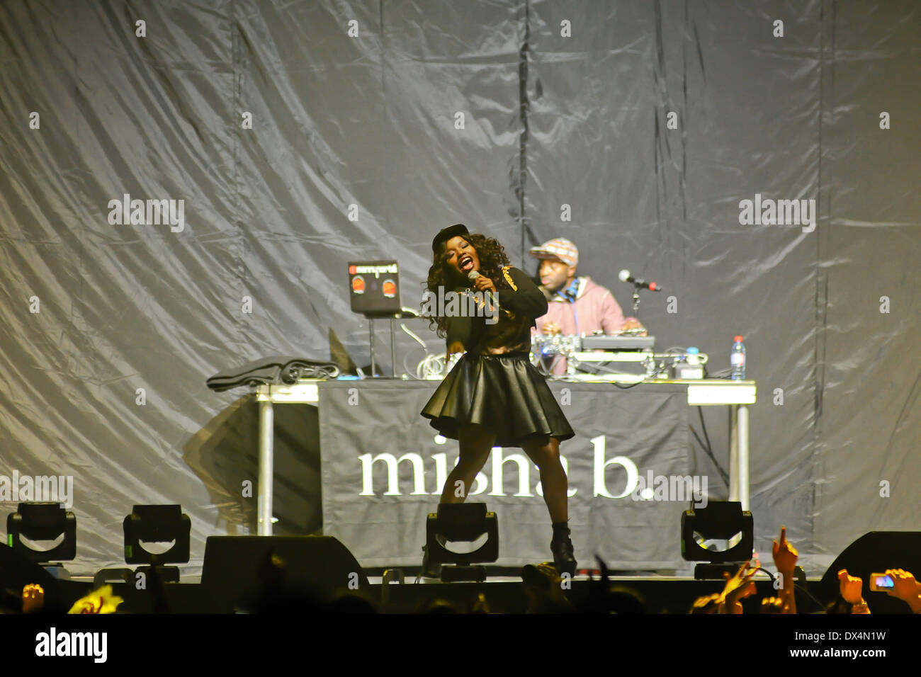 Misha B Supporting Nicki Minaj performing on stage the Capital FM Arena ...