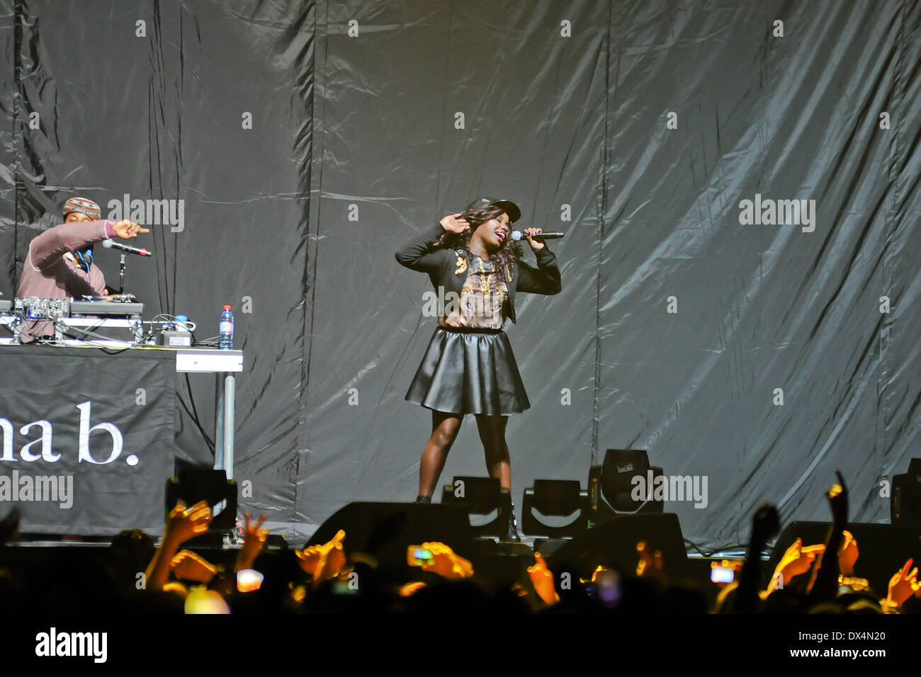 Misha B Supporting Nicki Minaj performing on stage the Capital FM Arena ...