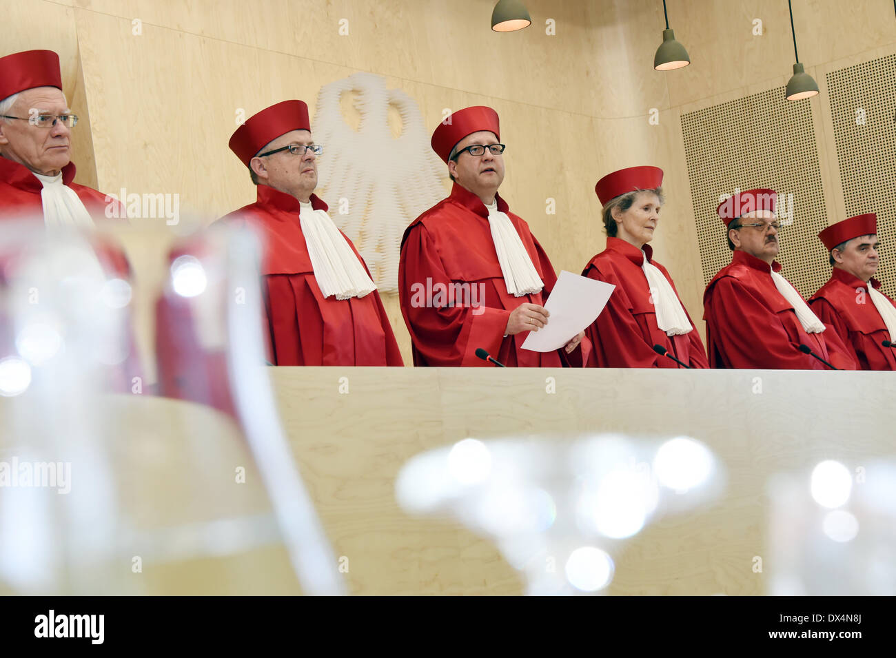 Karlsruhe, Germany, 18 March 2014. The Second Senate of the Federal ...