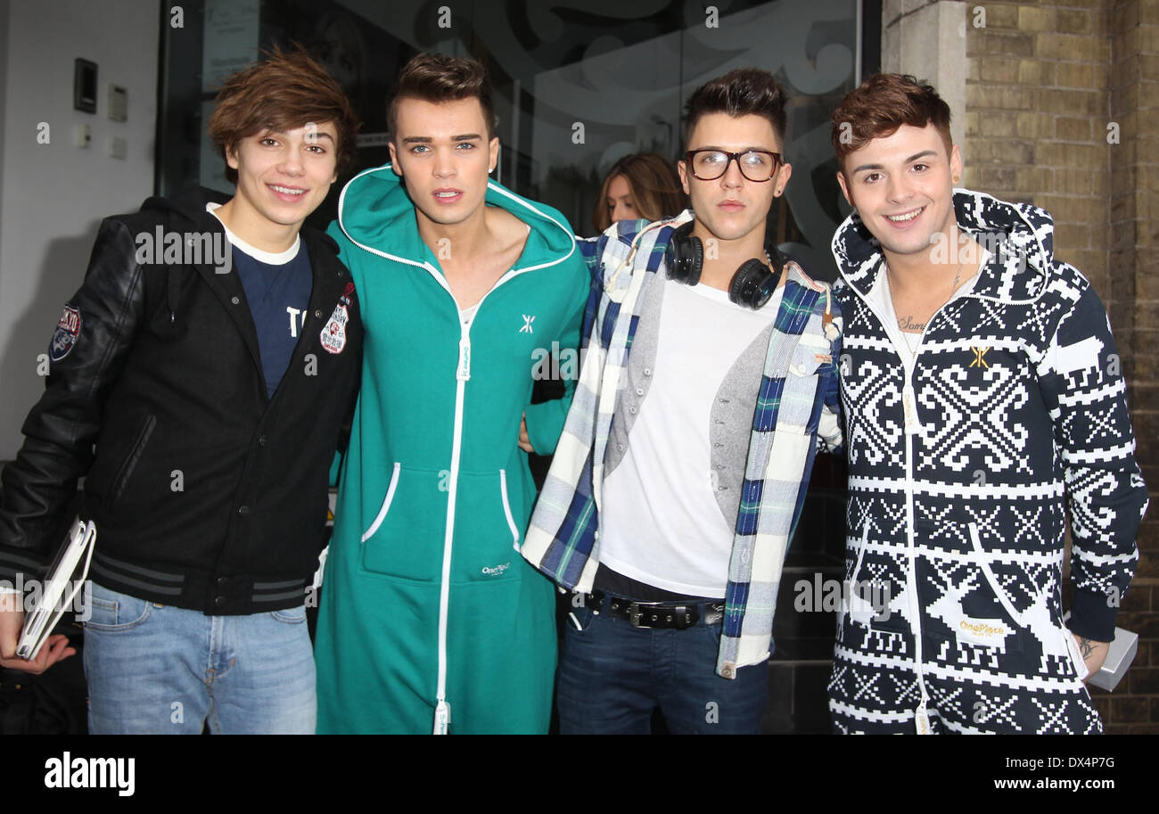 George Shelley, Jamie (JJ) Hamblett, Josh Cuthbert and Jaymi Hensley of ...