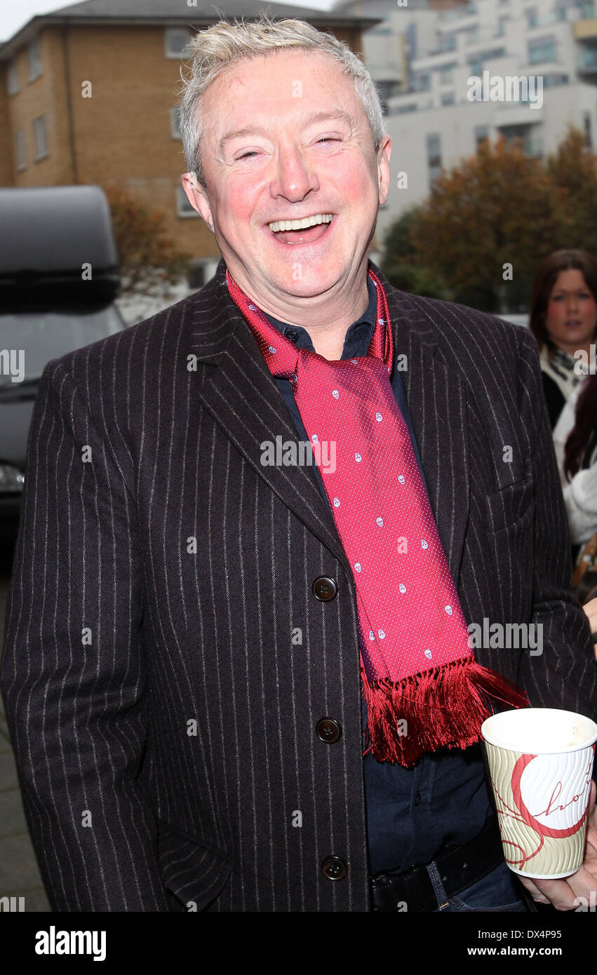 X Factor' judge Louis Walsh arriving at the studios for rehearsals ...