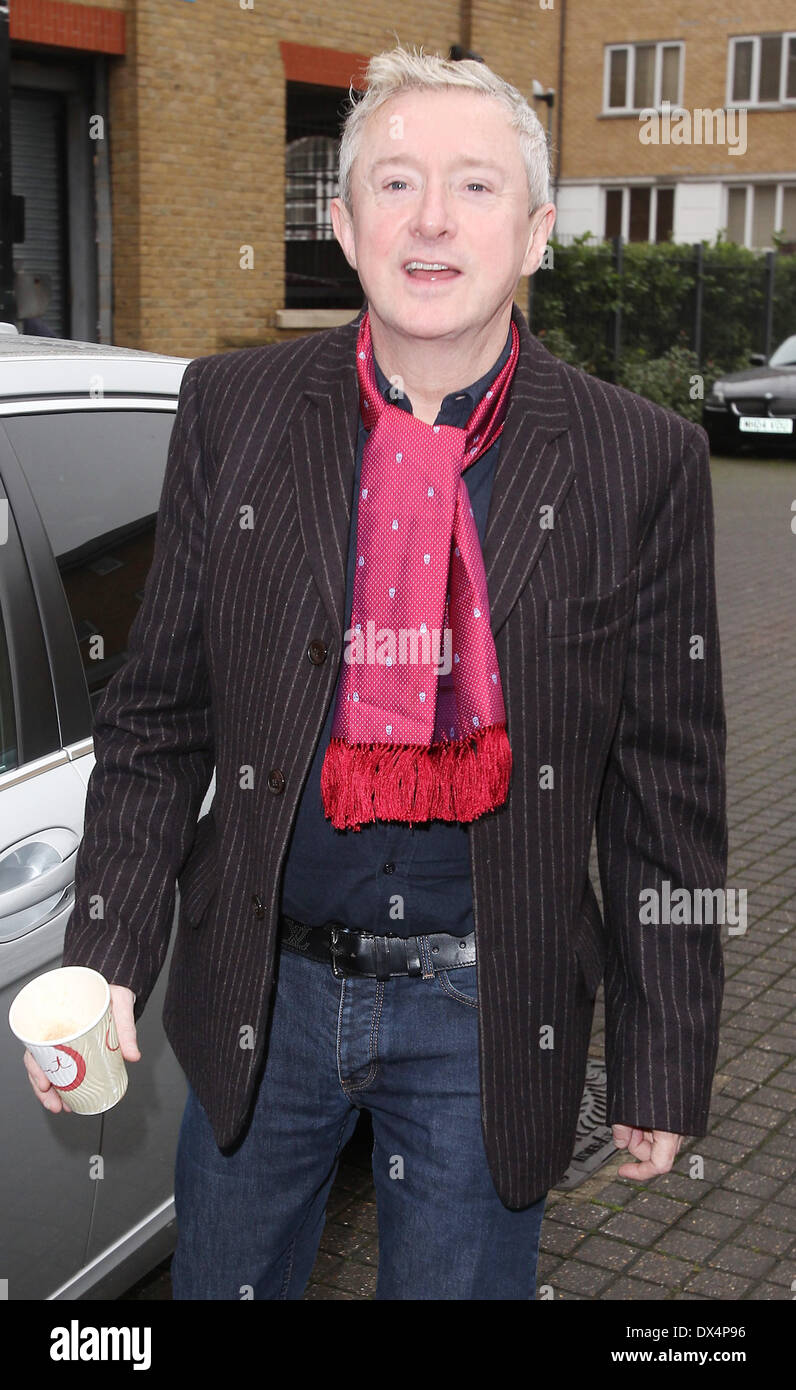 X Factor' judge Louis Walsh arriving at the studios for rehearsals ...