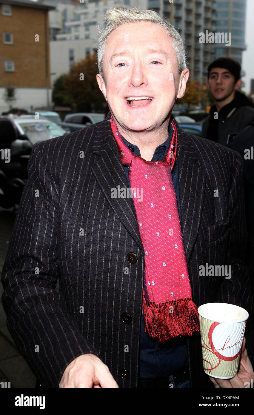 X Factor' judge Louis Walsh arriving at the studios for rehearsals ...