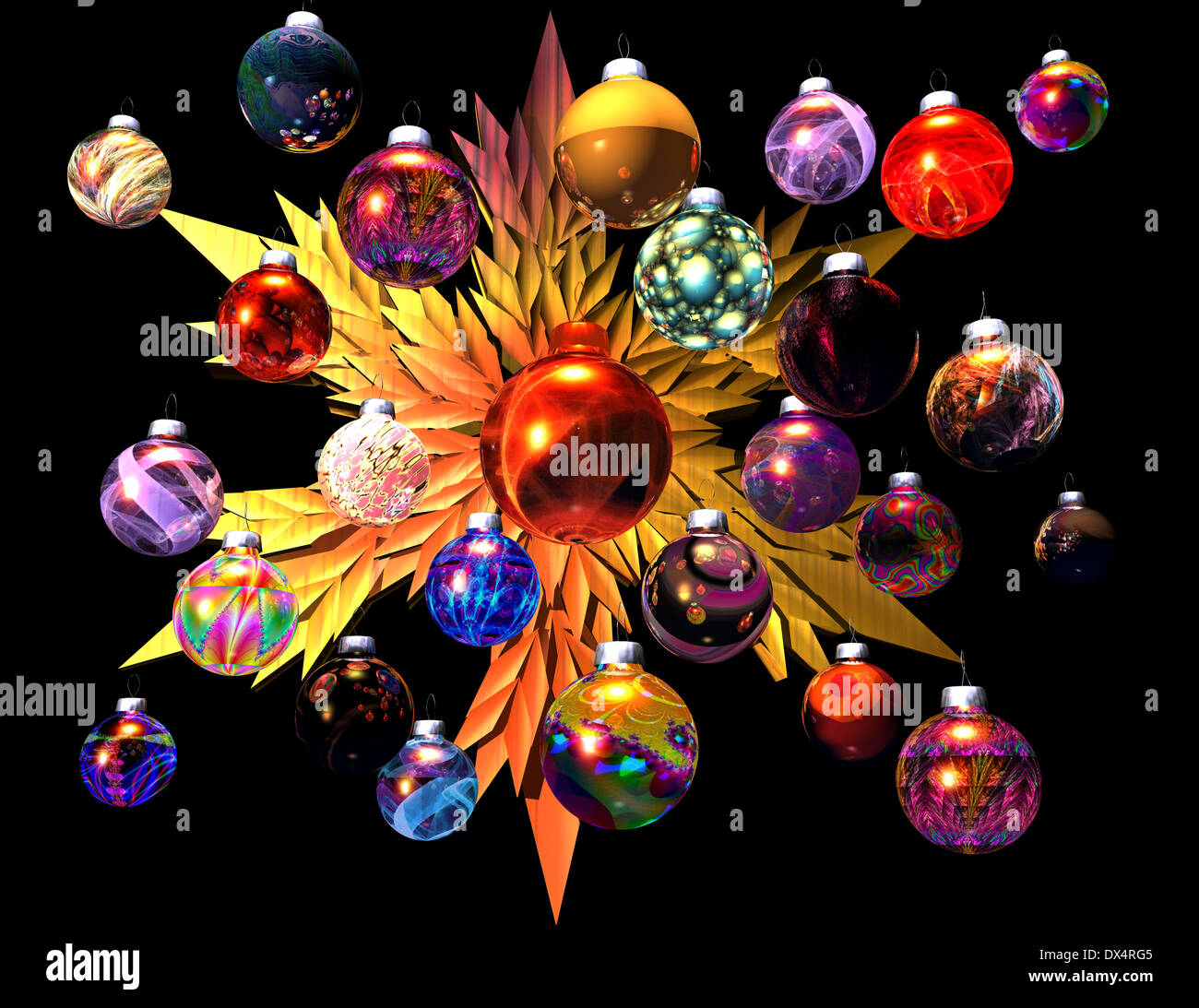 digital visualization of christmas decoration Stock Photo - Alamy