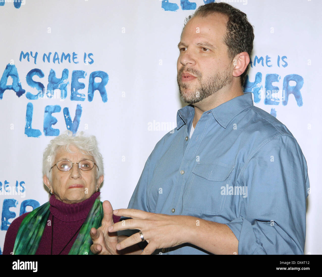 Adena Potok and Aaron Posner attends the meet and greet with the cast ...