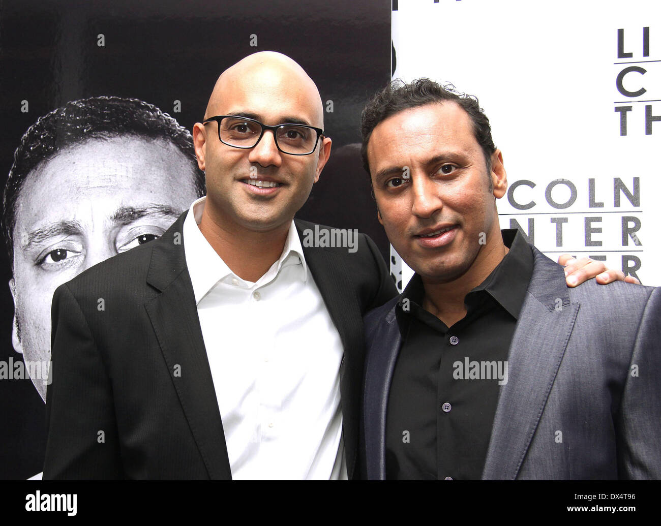 Ayad Akhtar and Aasif Mandvi attending the opening night party for the ...