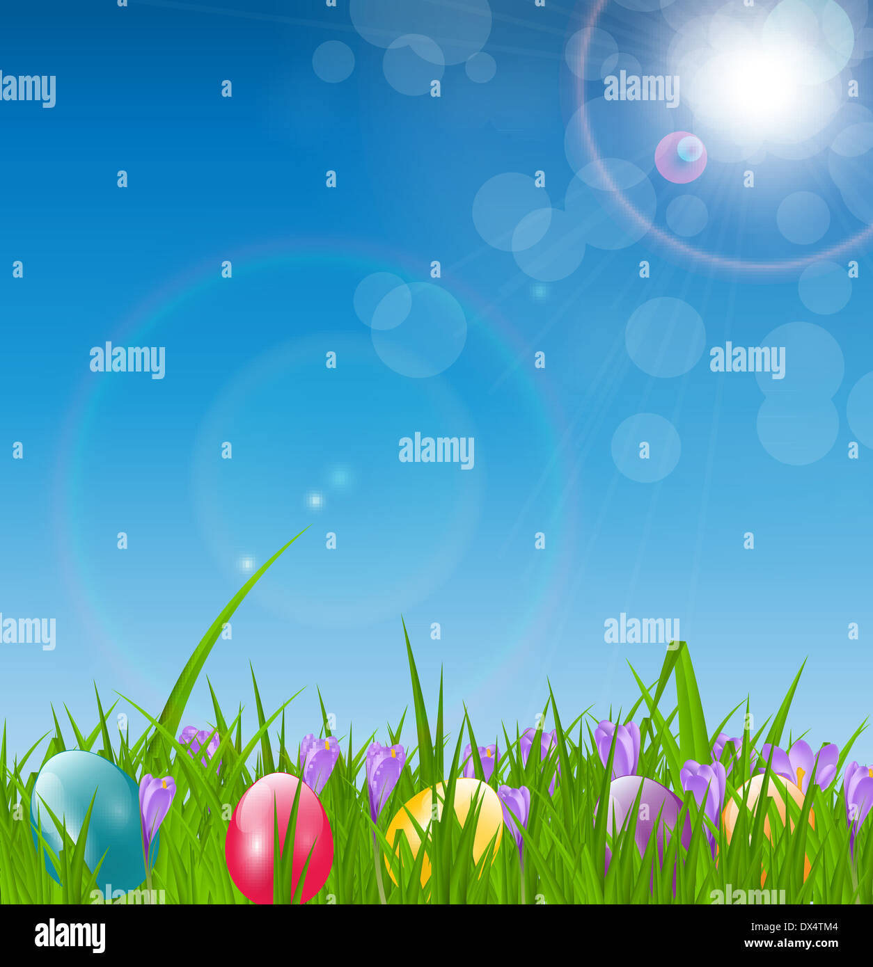 Easter Background Vector Illustration Stock Photo - Alamy