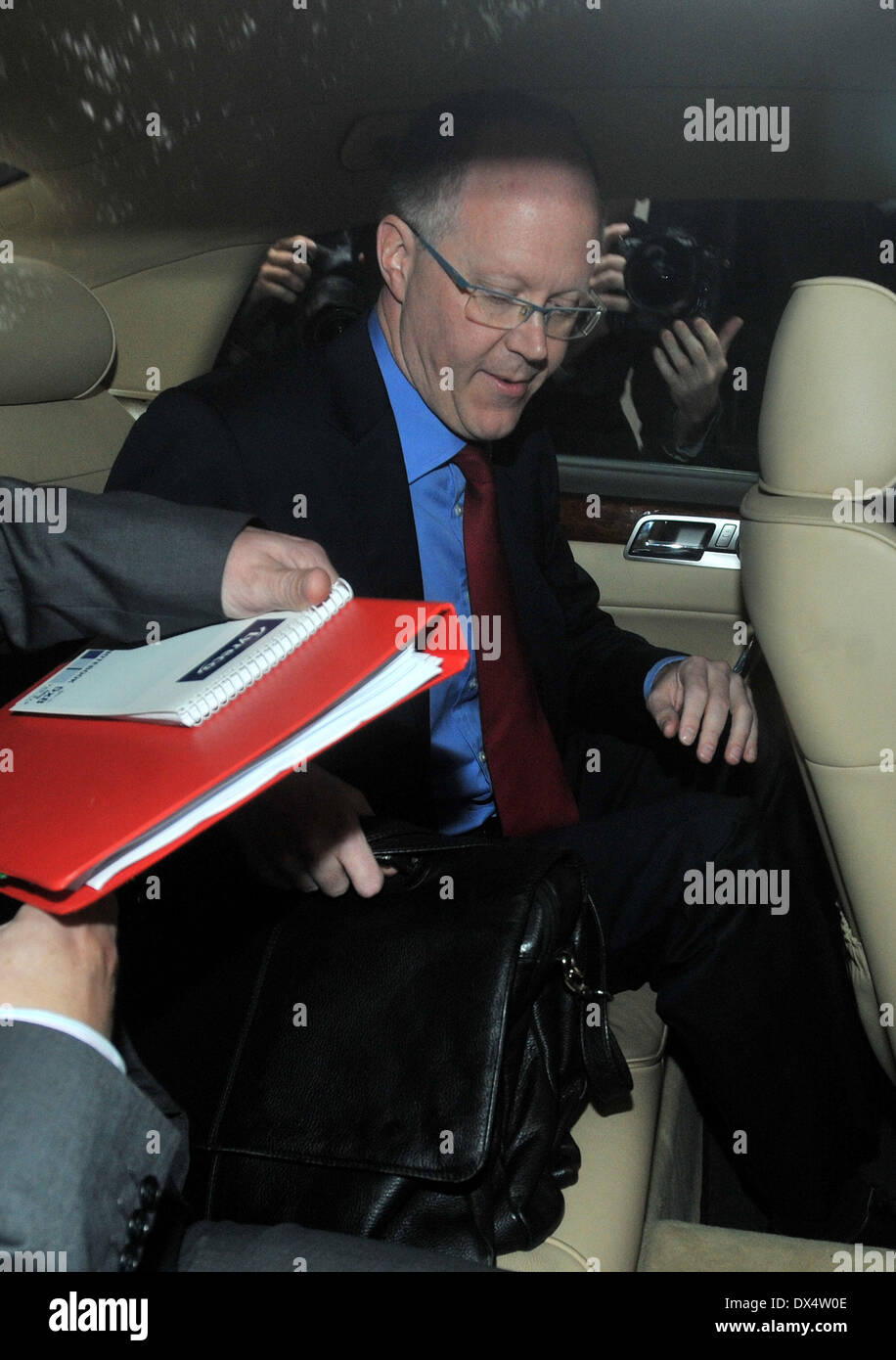 BBC Director General George Entwistle leaves Four Millbank on his way ...