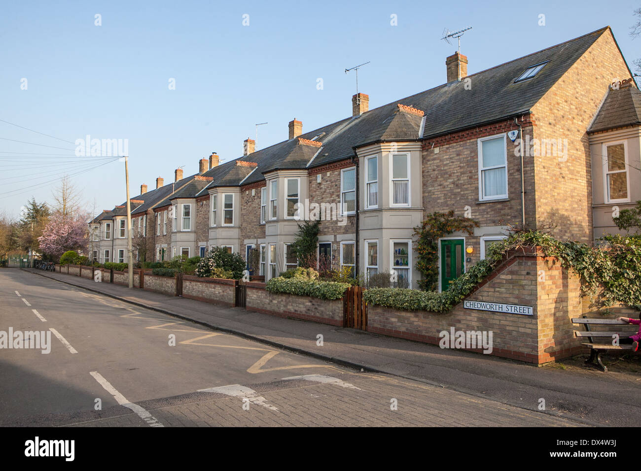 Terraced housing in Newnham Village, Cambridge England Stock Photo - Alamy