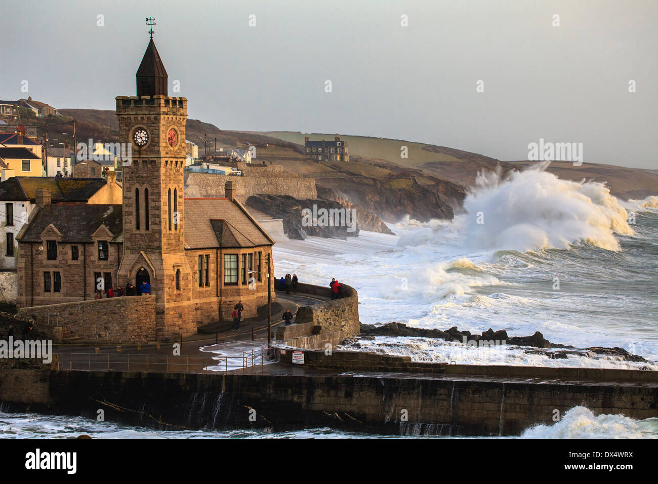 Porthleven Storm 2014 High Resolution Stock Photography and Images - Alamy