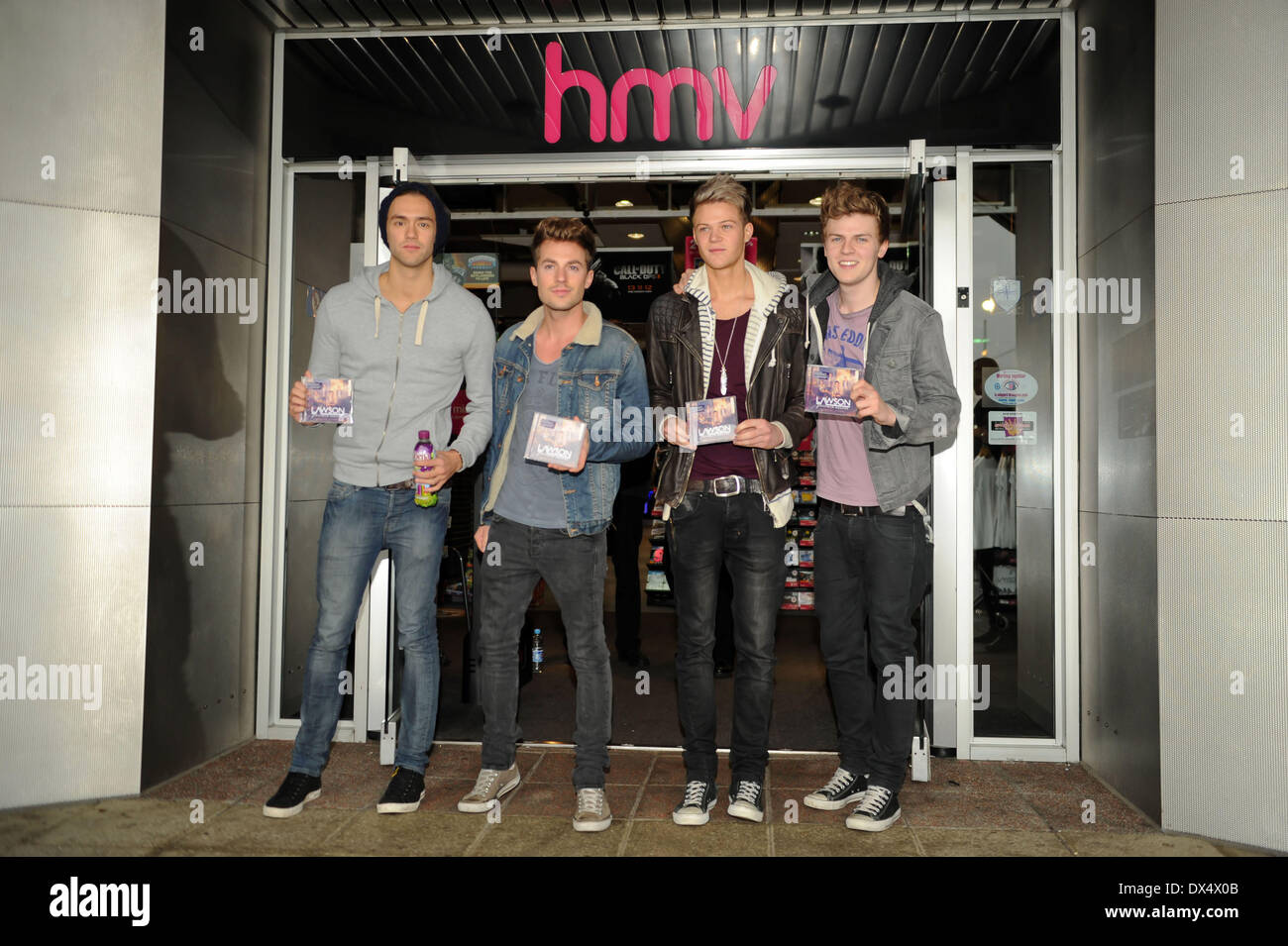 Lawson sign copies of their debut single 'When She Was Mine' at HMV ...