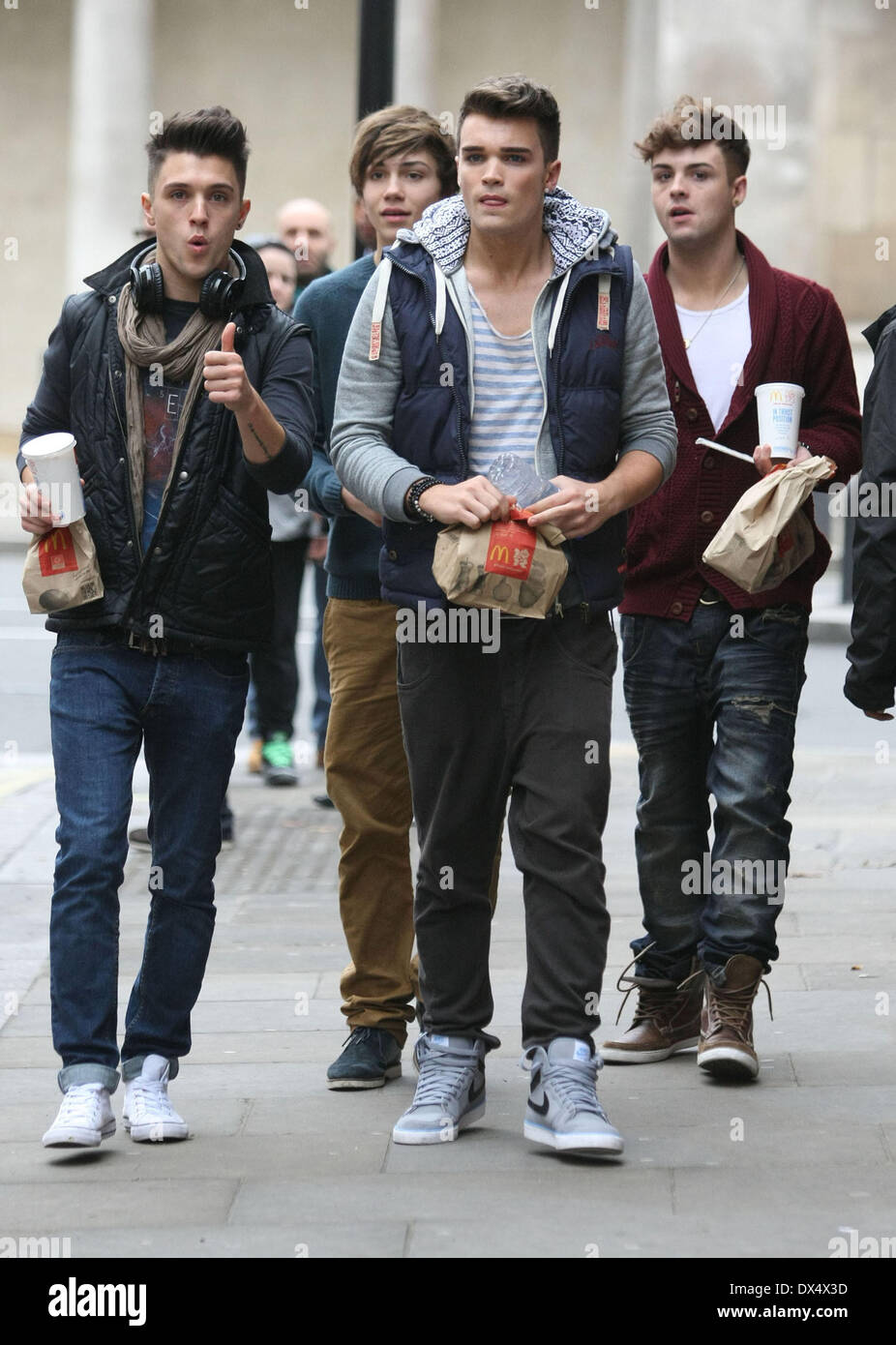 Jamie Hamblett aka JJ, George Shelley, Josh Cuthbert and Jaymi Hensley ...