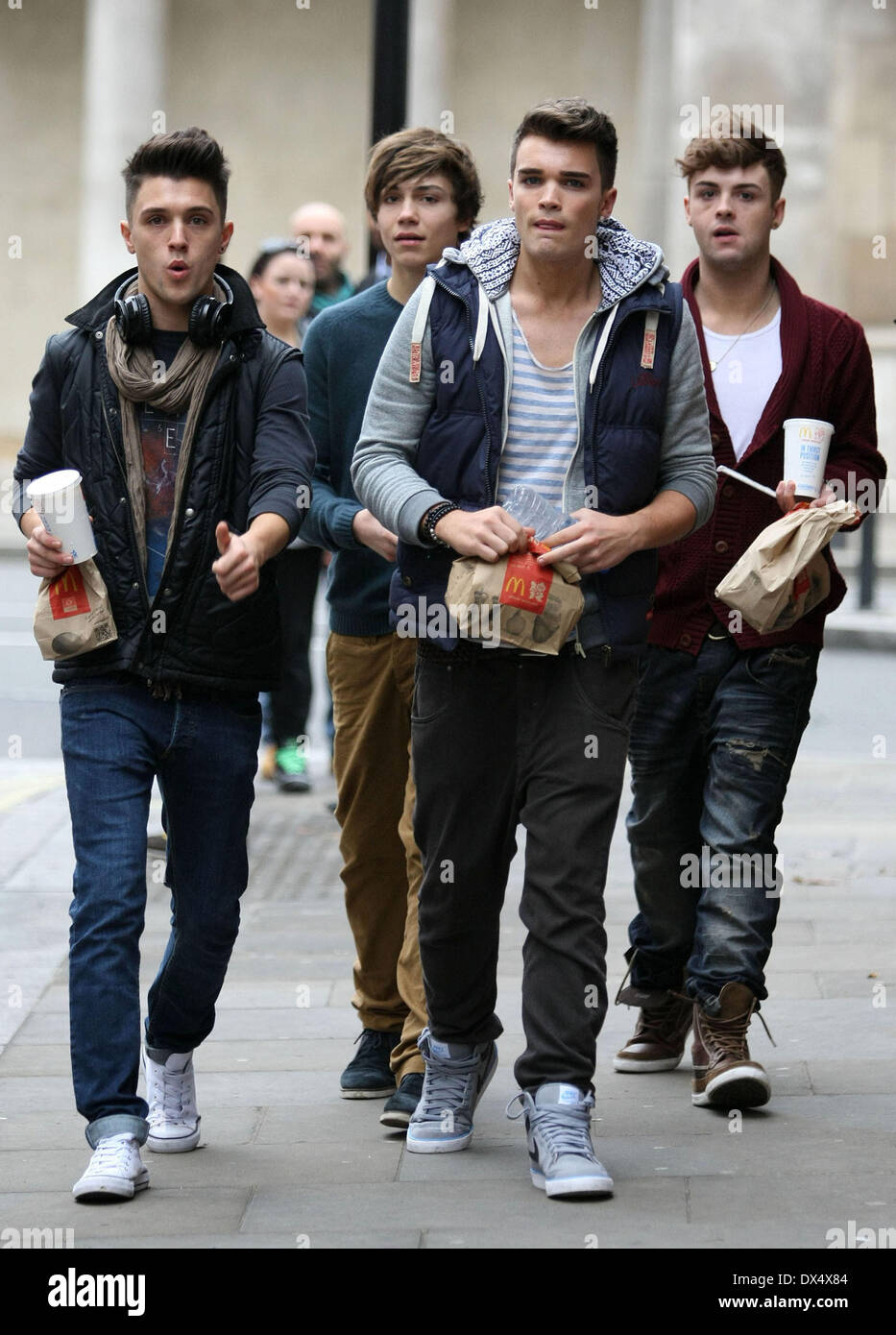 Jamie Hamblett aka JJ, George Shelley, Josh Cuthbert and Jaymi Hensley ...