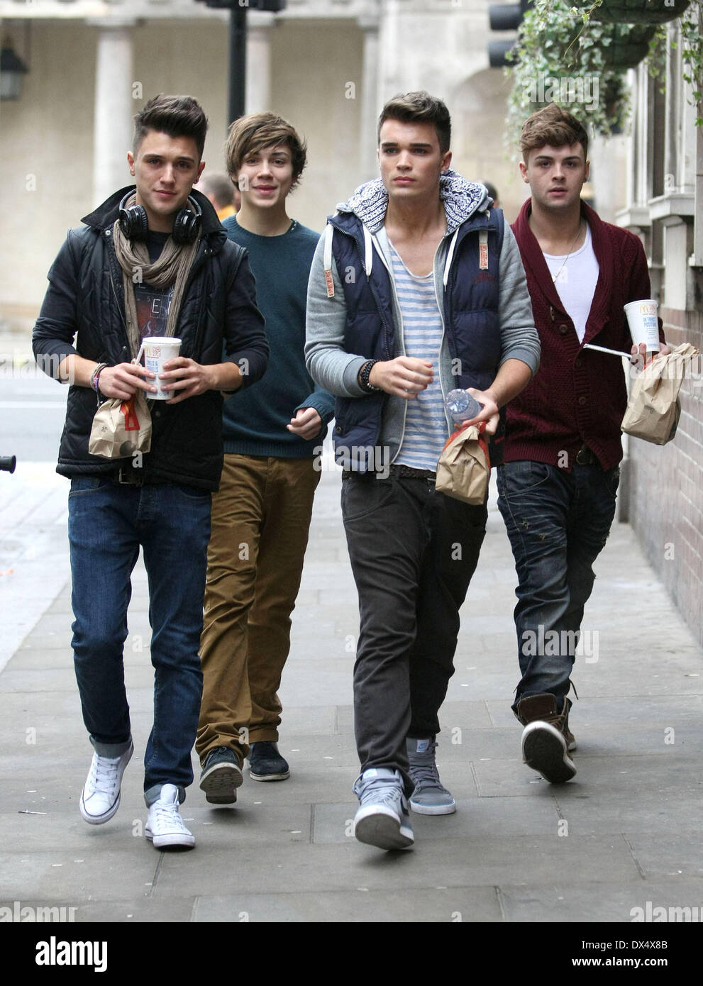 Jamie Hamblett aka JJ, George Shelley, Josh Cuthbert and Jaymi Hensley ...