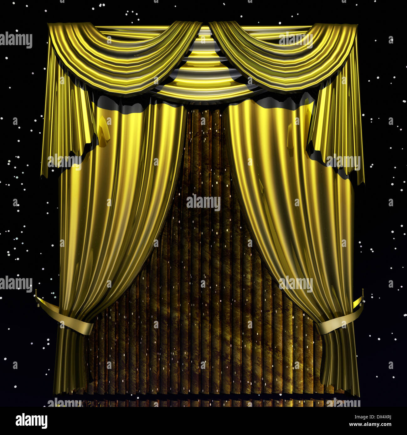 Digital Illustration of a Curtain Stock Photo - Alamy