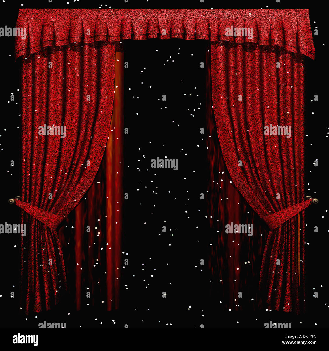 Digital Illustration of a Curtain Stock Photo - Alamy